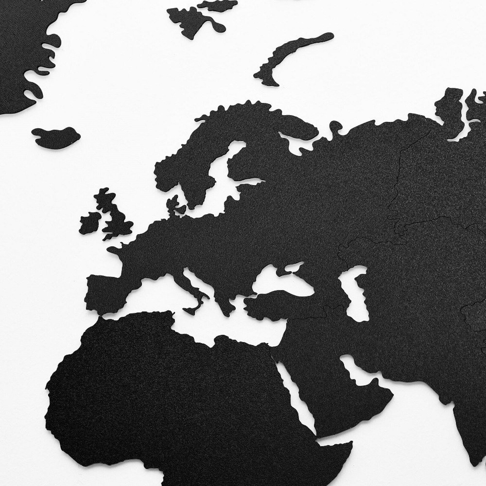 Wooden Wall Map - MINI Black - Etsy