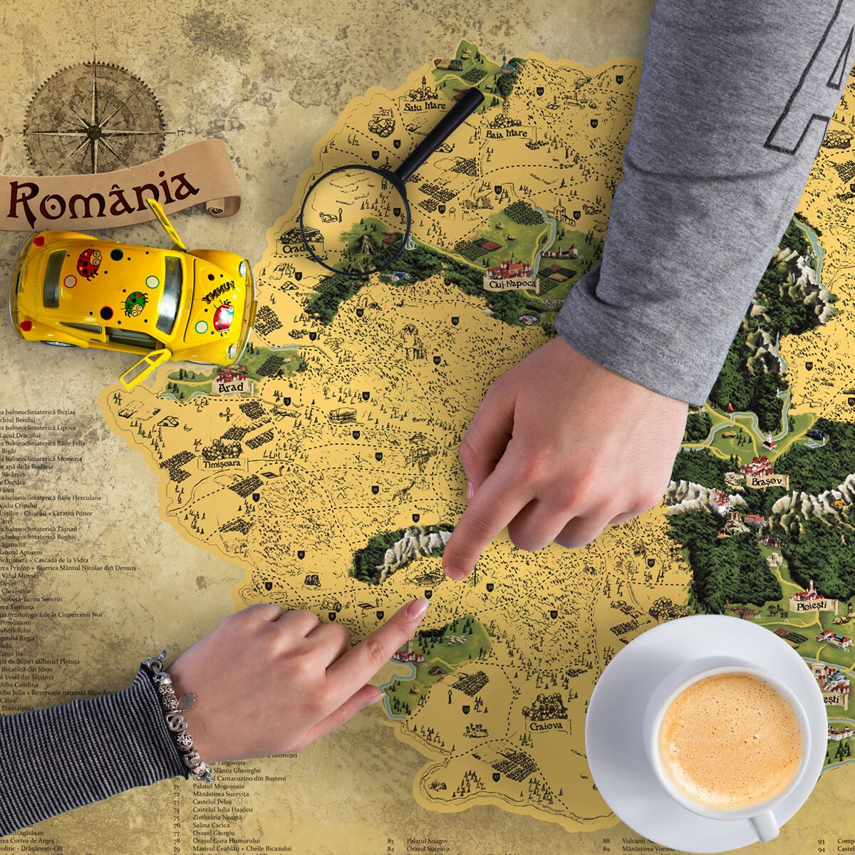 Scratch off Map Romania DELUXE XL Gold Version - Etsy