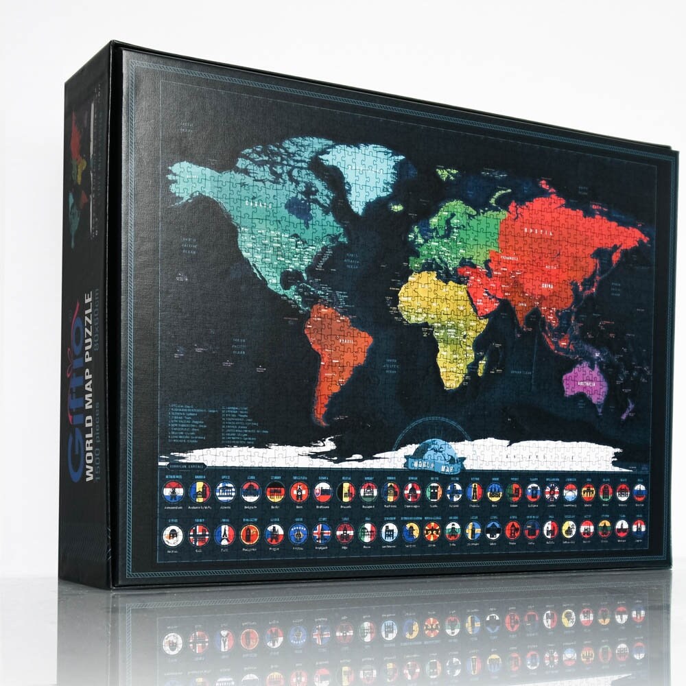 Puzzle 1500 World Map - Etsy