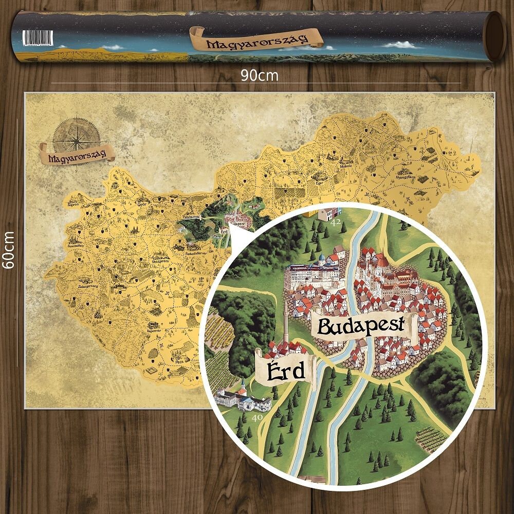 Scratch off Map Hungary DELUXE XL - Etsy
