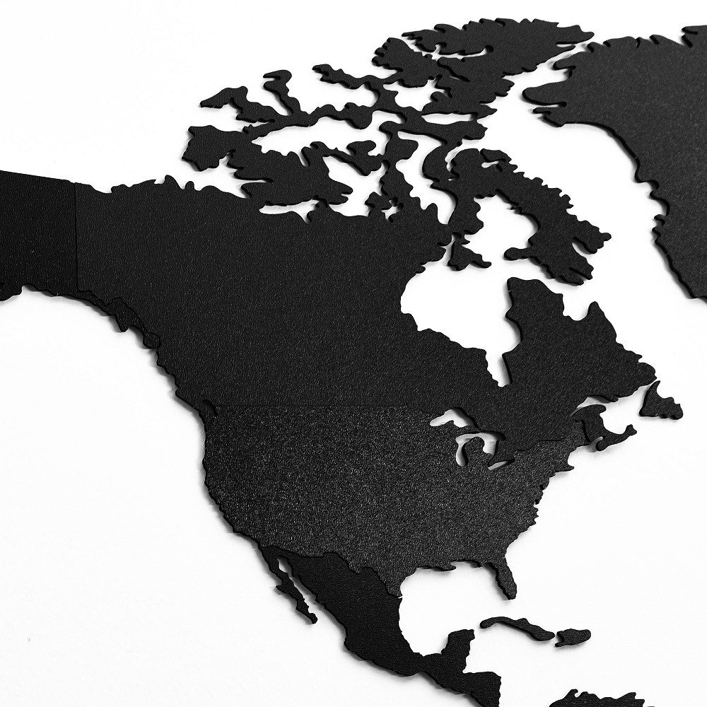 Wooden Wall Map - MINI Black - Etsy