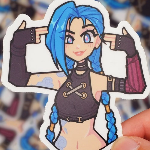Lol Arcane Jinx HANDS UP Sticker Die-cut Vinyl Sticker - Etsy