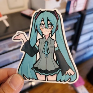 Hatsune Miku Sticker Die-cut Vinyl Gloss Sticker Kawaii Aesthetic ...