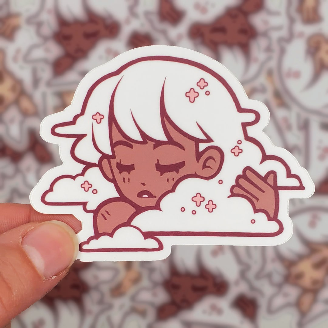 Cloudy Dream Woman Sticker 2 Options Die-cut Vinyl Stickers Empowerment ...