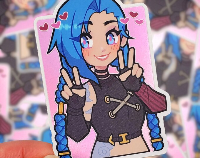 Arcane Jinx Kawaii Peace Signs Sticker Pink Holo Die-cut Vinyl Matte ...