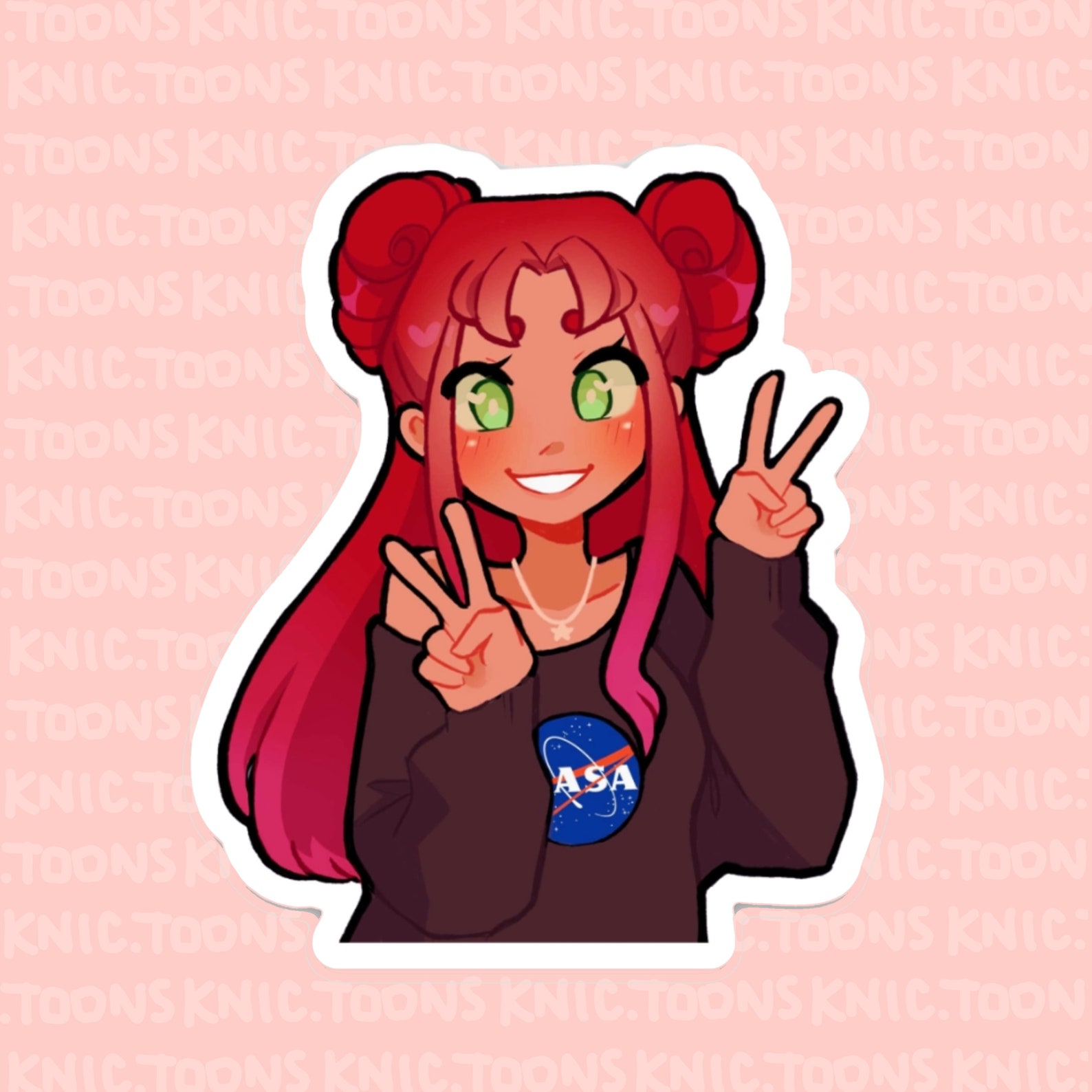 Casual Starfire From Teen Titans Sticker Cute Kawaii Anime Etsy