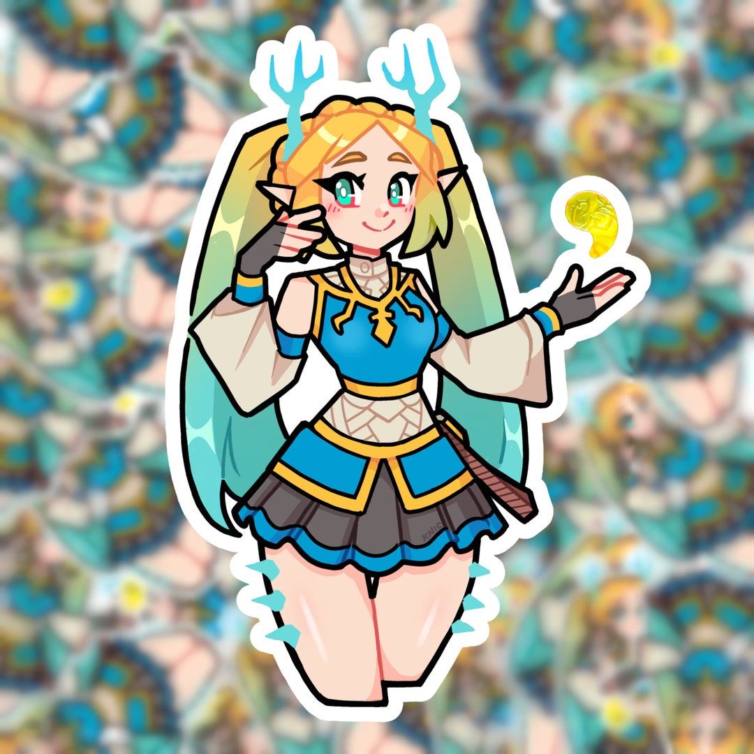 Magical Girl Zelda Sticker Miku X Zelda Inspired 4x4 LARGE Vinyl Die ...