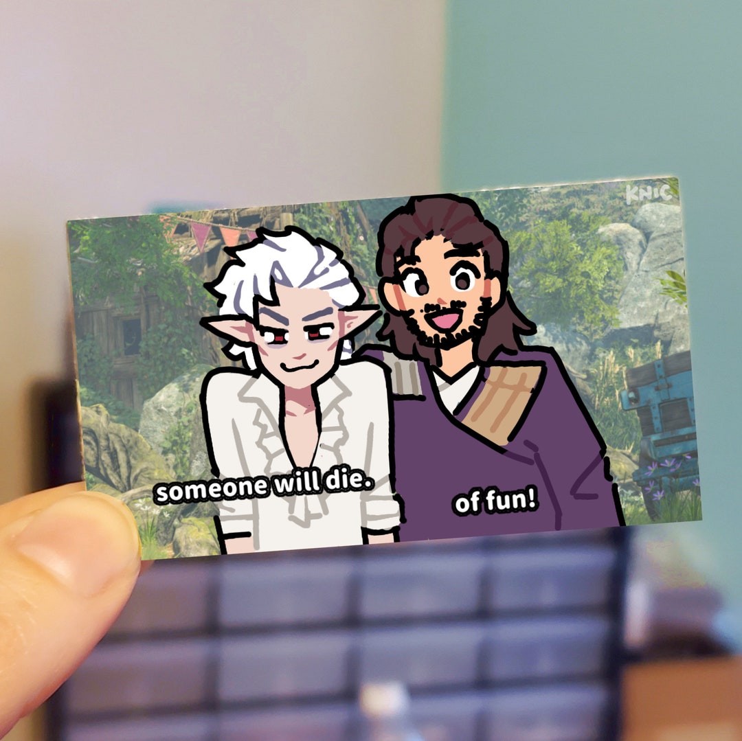 BG3 Someone Will Die Fanart Sticker 3x1.5 Die Cut Vinyl Decal Astarion ...