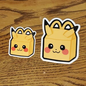 Happy Meal Pikachu Sticker Pack 4 Designs Die-cut Vinyl Stickers Fast ...