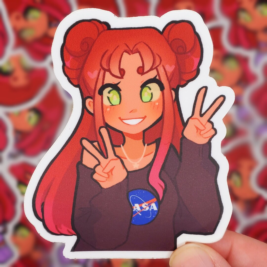 Casual Starfire Teen Titans Sticker Kawaii Aesthetic Waterproof Die-cut ...