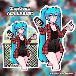 Midwestern Miku Sticker | LARGE 4x4 | 2 Options | Vinyl Matte Die-cut ...