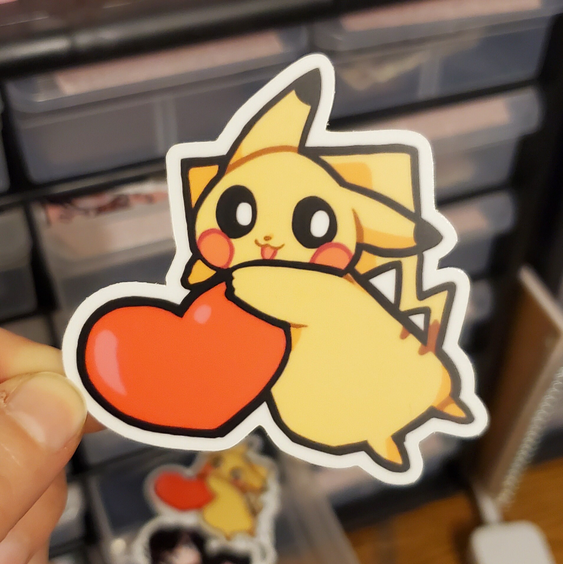 Pikachu With A Heart Drawing