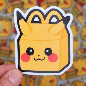 Happy Meal Pikachu Sticker Pack 4 Designs Die-cut Vinyl Stickers Fast ...