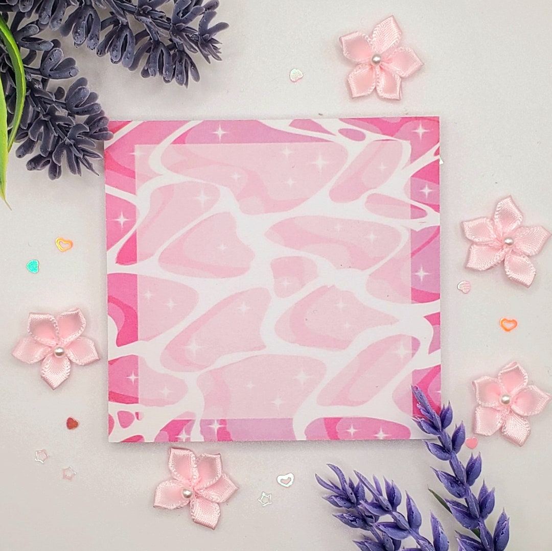 Pink Ocean Sticky Notes Dreamy Anime Aesthetic 3x3 50pg Sticky Notes - Etsy