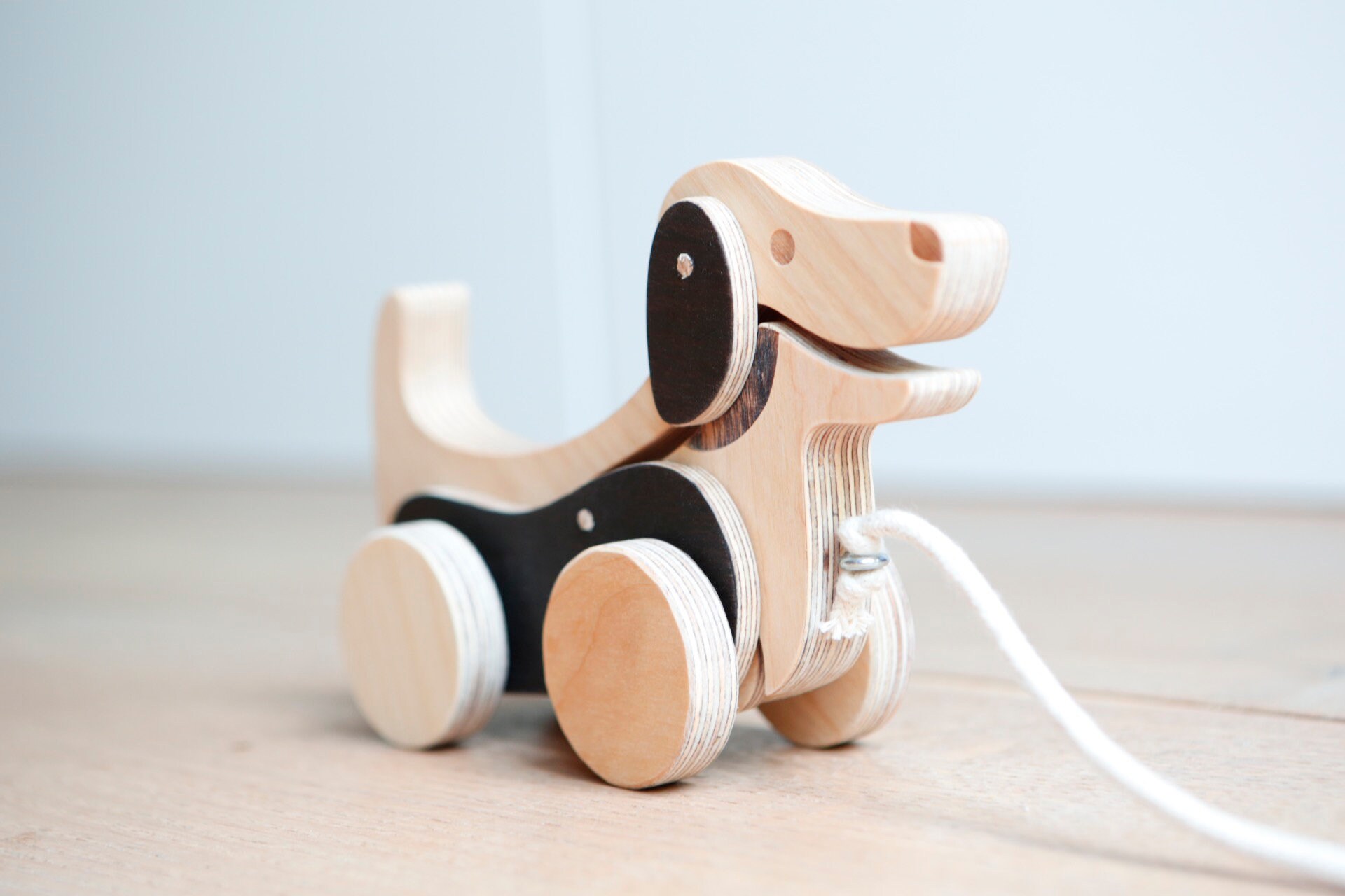 Wooden Pull-along Dog - Etsy