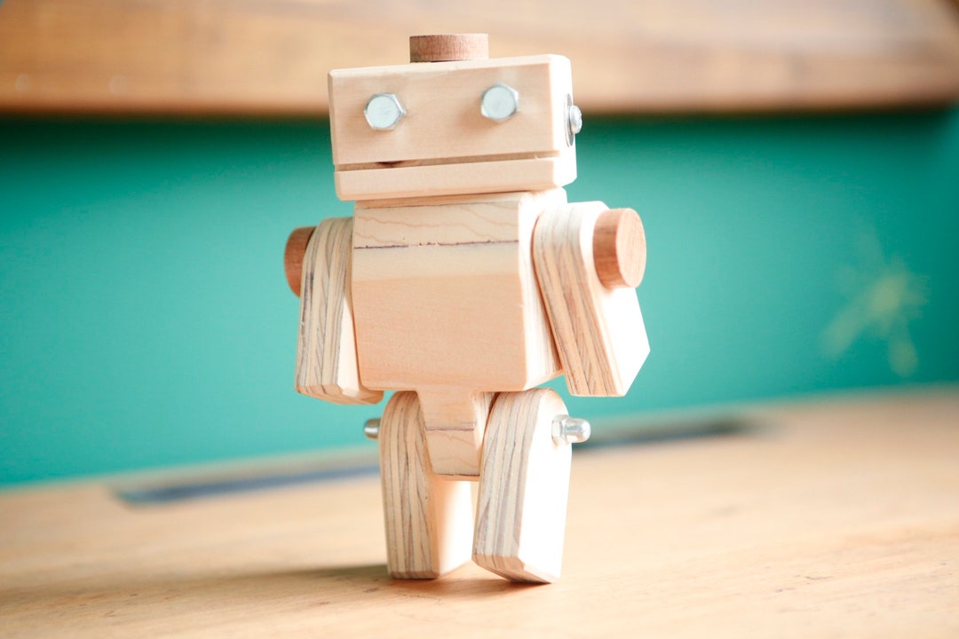 Wooden Robot - Etsy