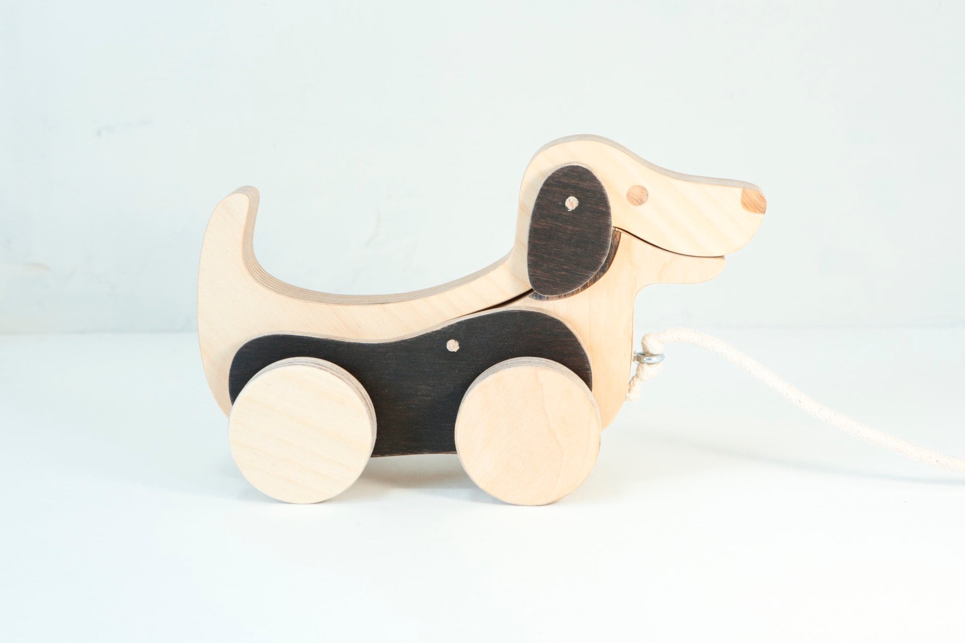 Wooden Pull-along Dog - Etsy