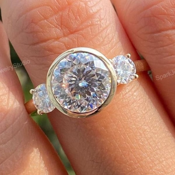Portuguese Cut Moissanite Ring - Etsy