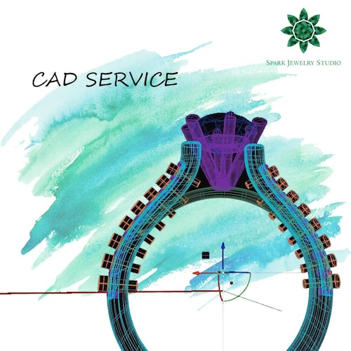 CAD Mock up 3D Jewelry Design Model for Your Own Dream Jewelry - Etsy