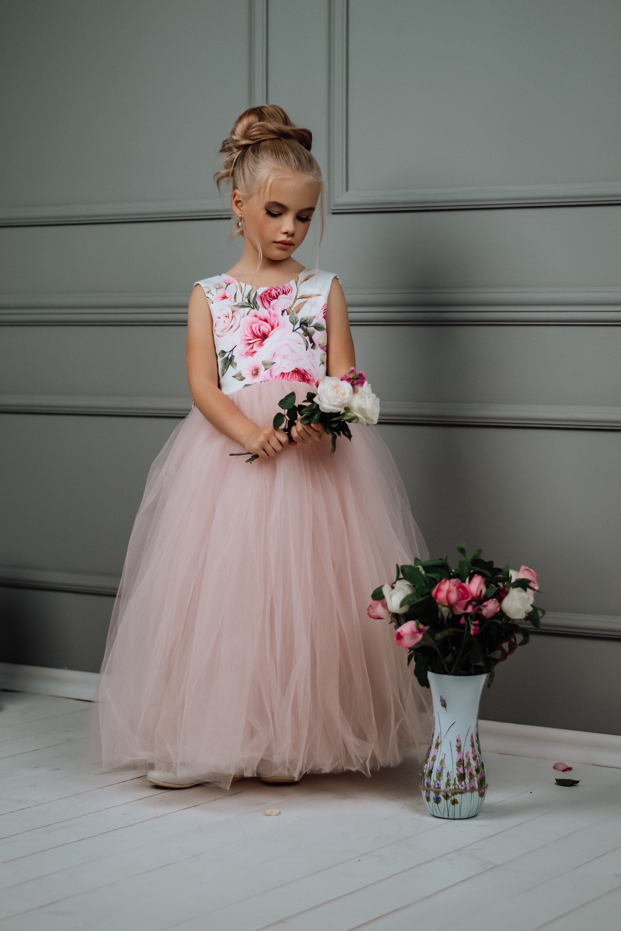 Tutu Girl Dress Flower Girl Dressprincess Flower - Etsy
