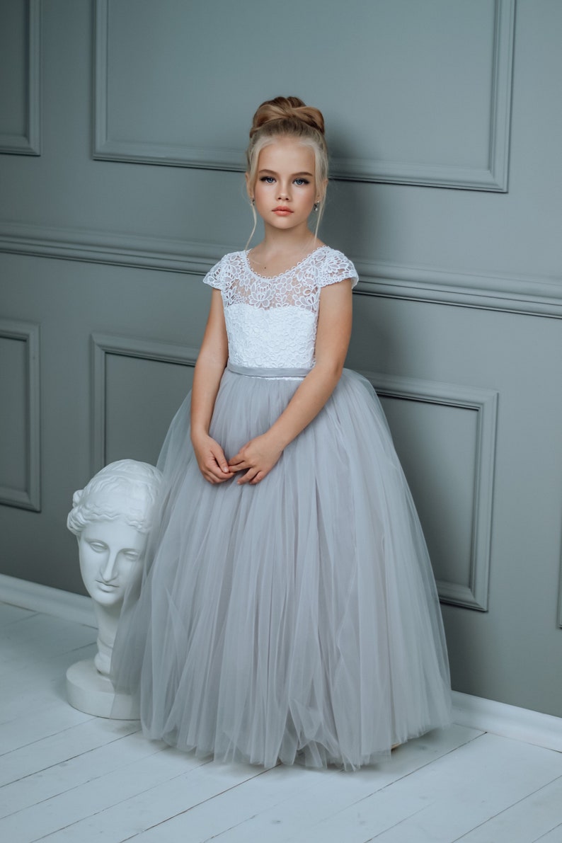 Flower Girl Dress Lace Girl Dress Tulle Flower Dress Tutu | Etsy