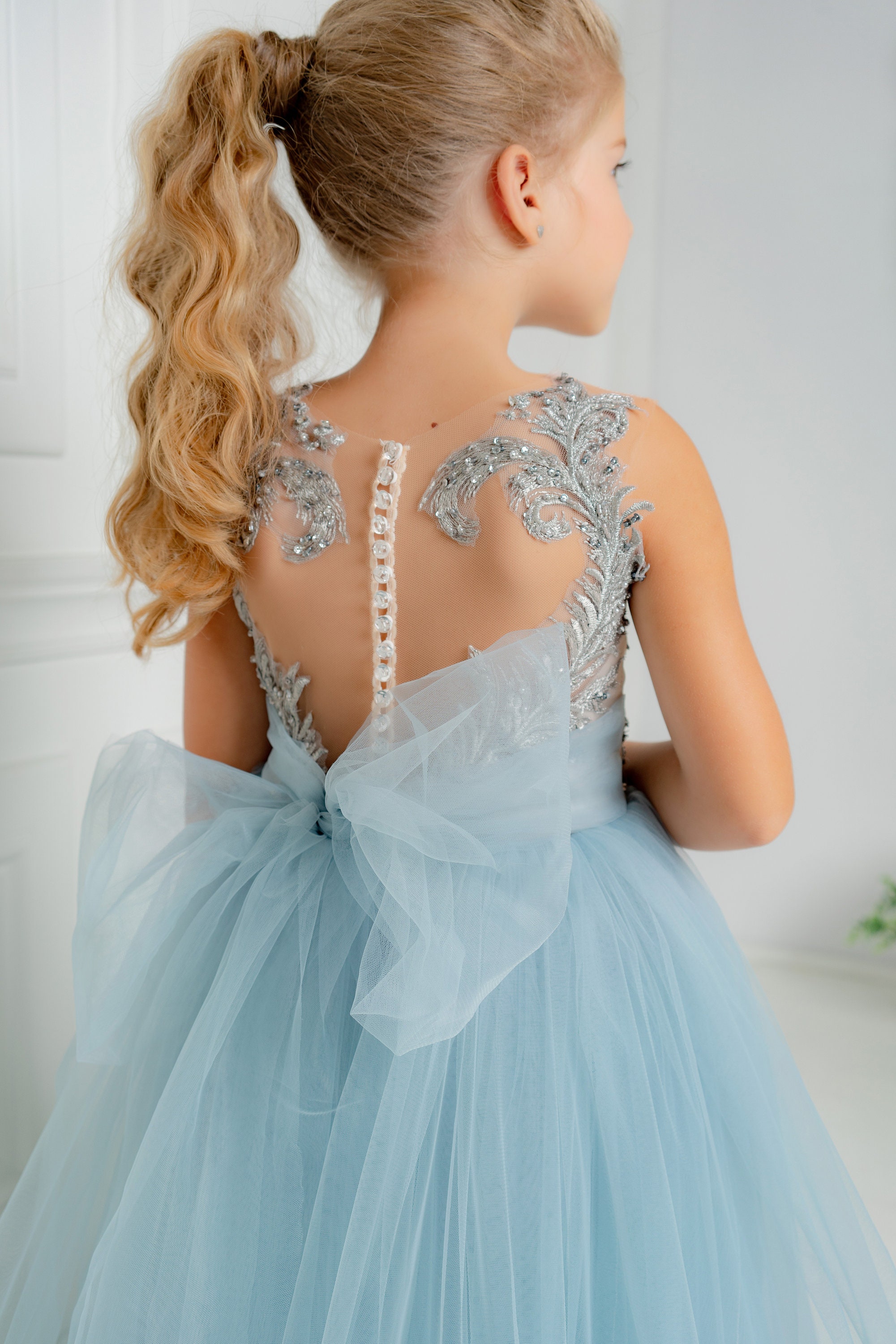 Princess Flower Girl Dresslace Dressflower Girl - Etsy