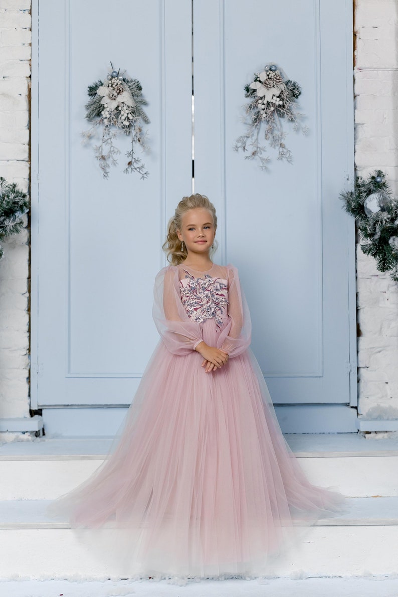 Tutu Girl Dresstulle Flower Girl Dressflower Girls Etsy