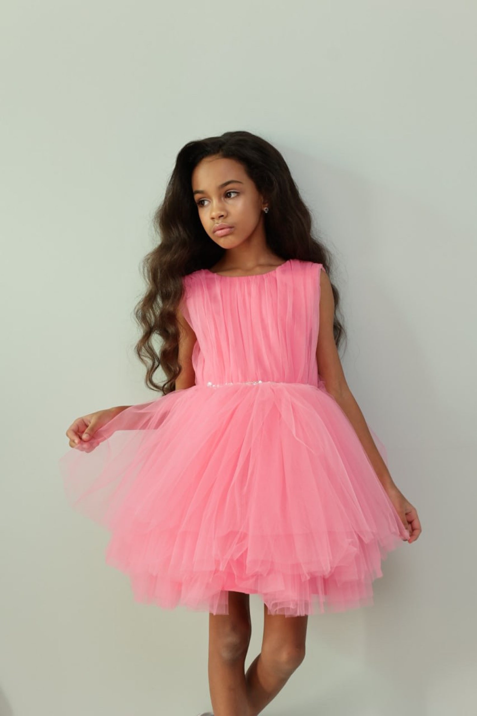Pink Girl Dress Party Dress Birthday Tutu Dress for Girl - Etsy