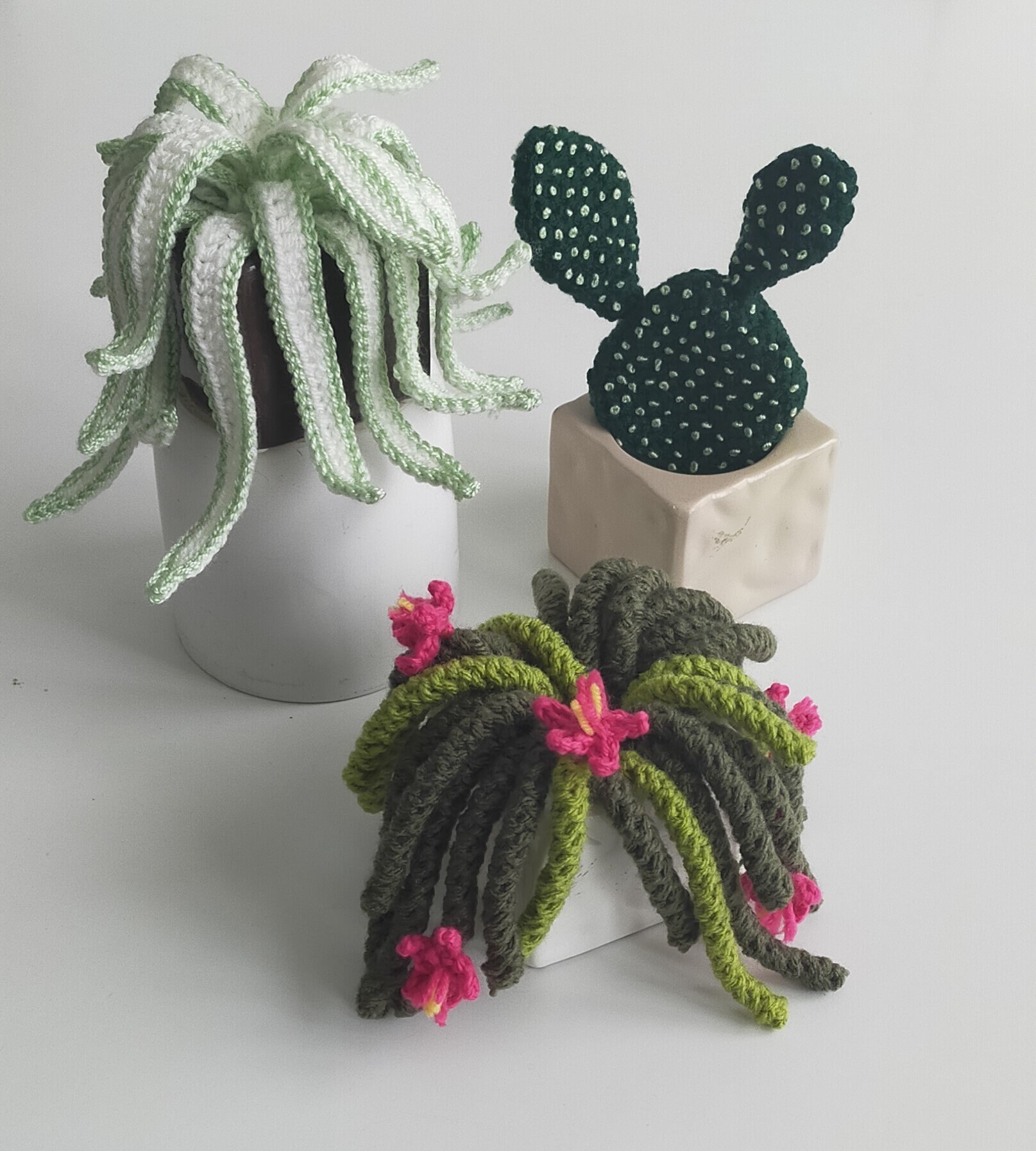 Three Potted Plants Crochet Pattern - Etsy
