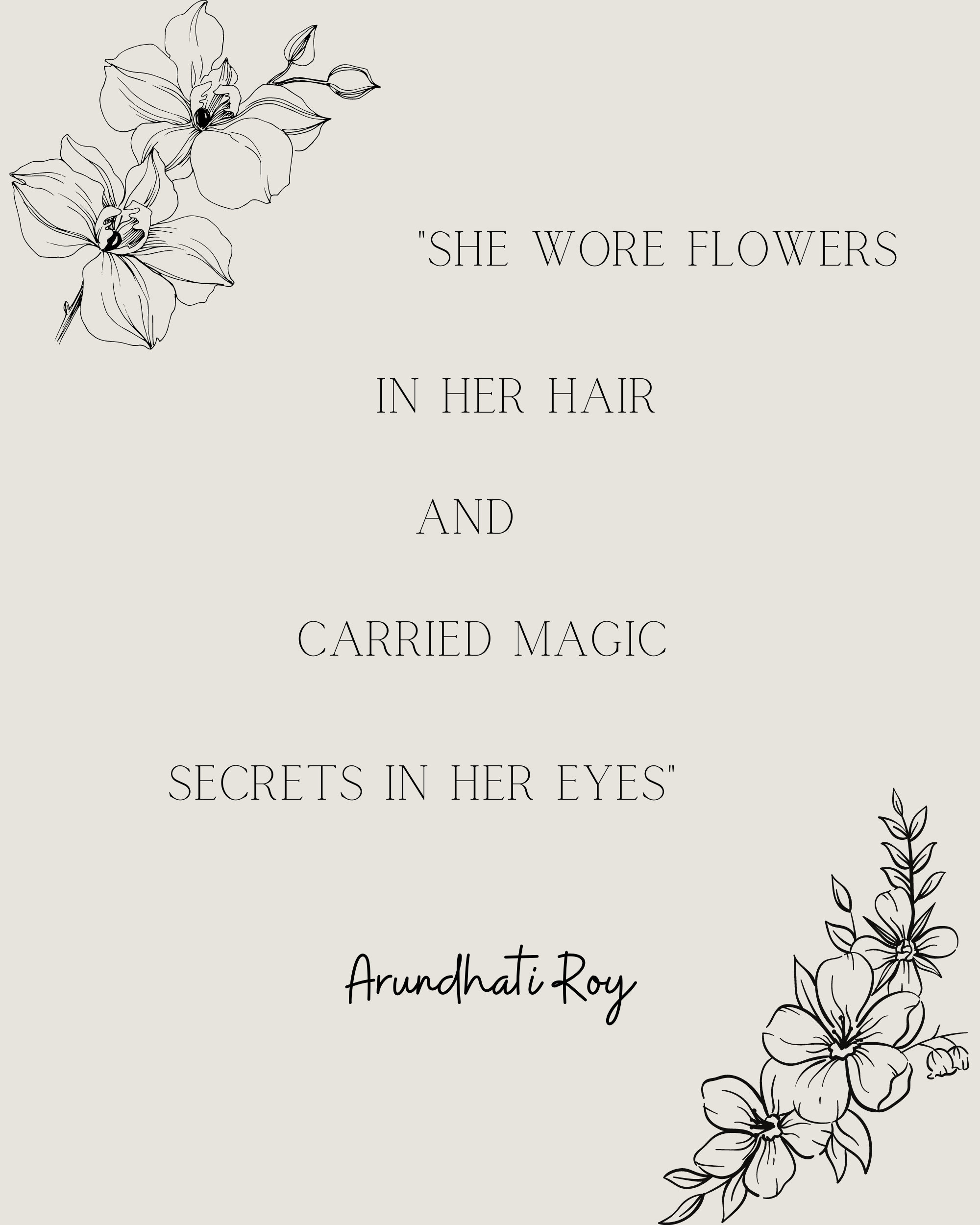 Cute Flower Quote Printable | 3 Sizes Dwnload | 5x7, 8x10, 11x14 ...