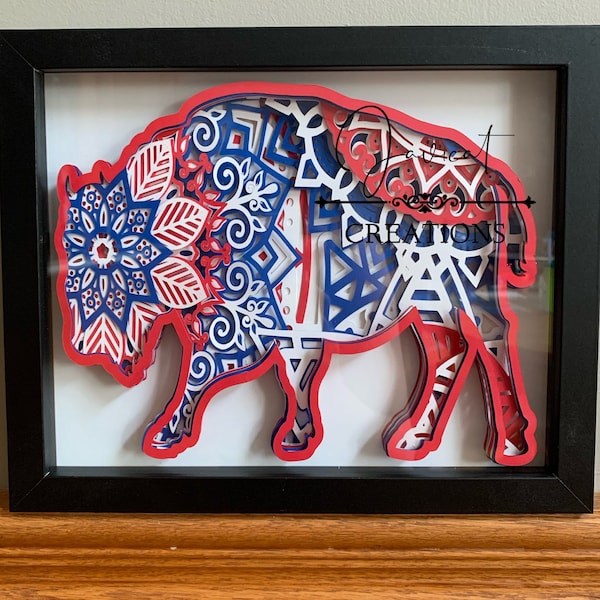 Buffalo Bills Shadow Box Svg - Etsy