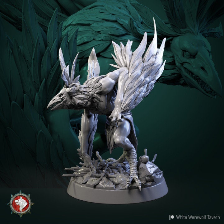 Aarakocra Monster 3D Printed Resin Model Ideal for Dnd, RPG, AOS, Table ...