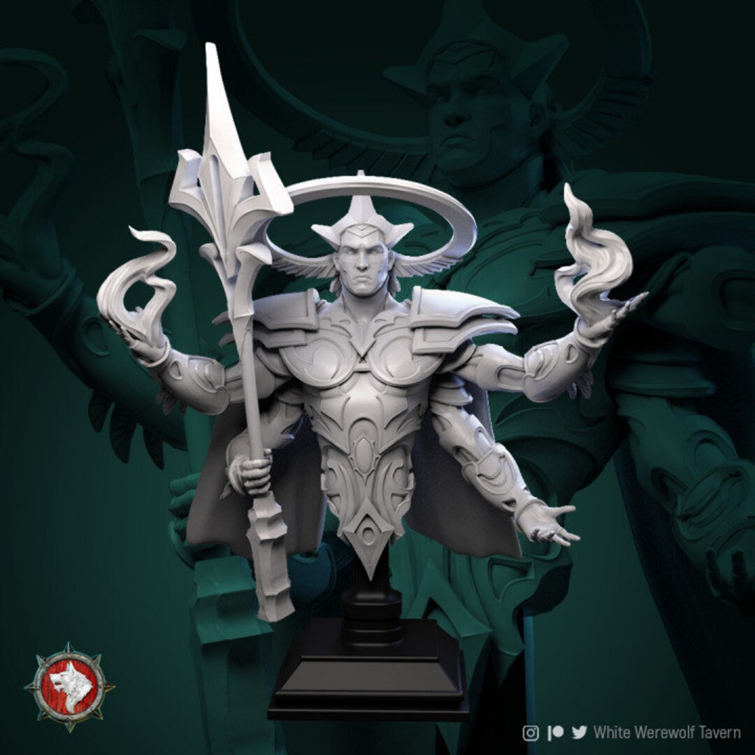 Kala the Punishing Judge Bust 3D Printed Resin Model Ideal for Dnd, RPG ...