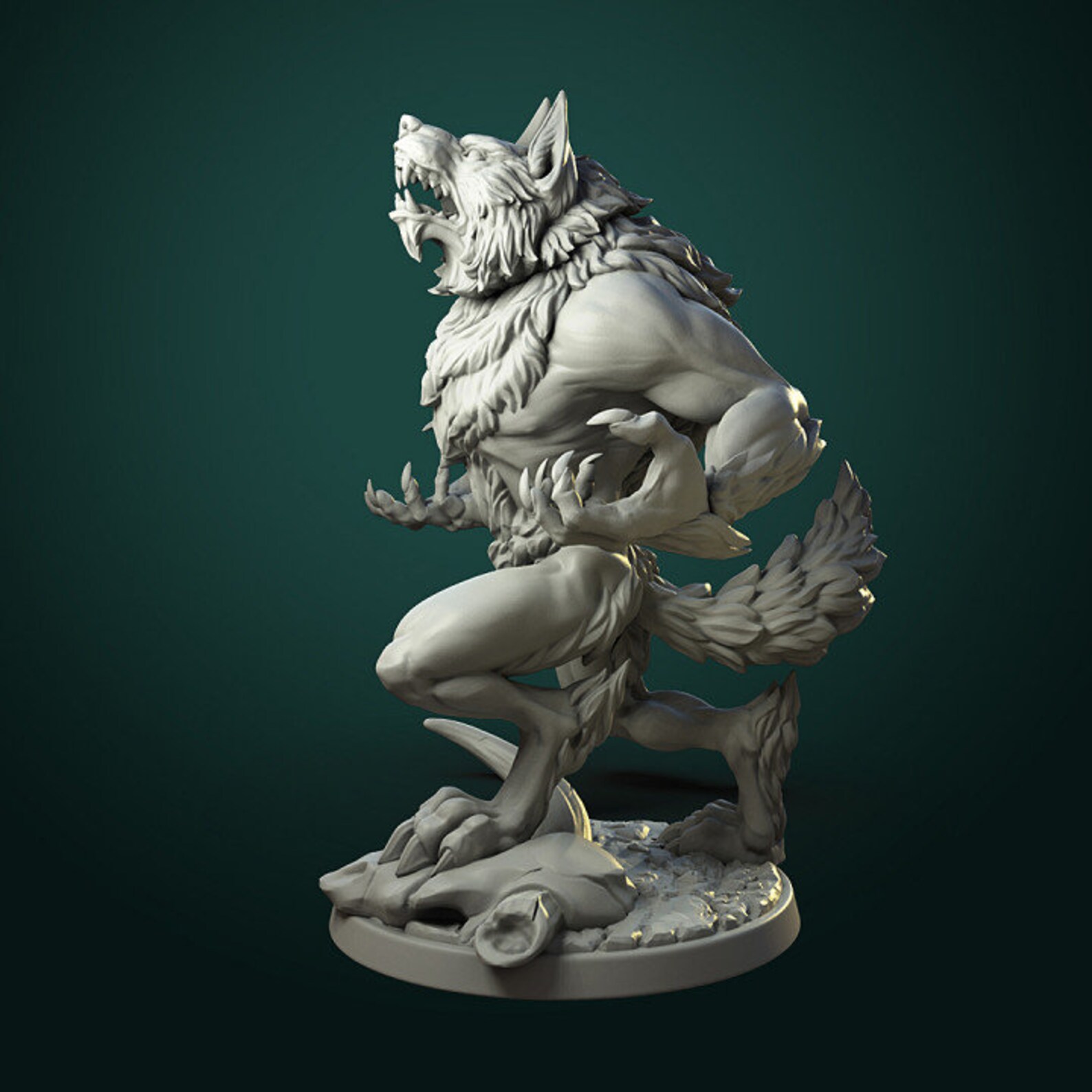 Werewolf Miniature-dramatic Pose - Etsy UK