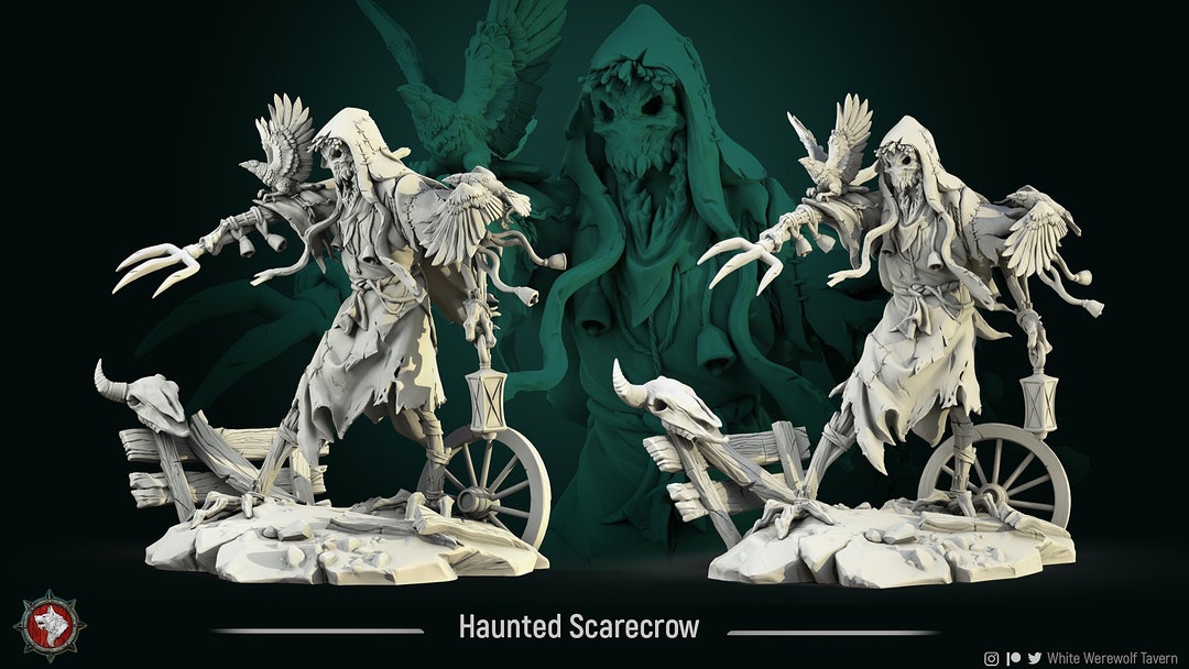 Haunted Scarecrow 3D Printed Resin Model Ideal for Dnd, RPG, Table Top ...