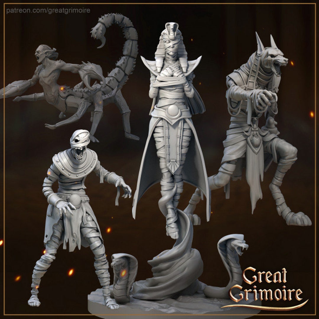The Mummified Mutants 4 Set 3D Printed Resin Model-ideal for Dnd, RPG ...