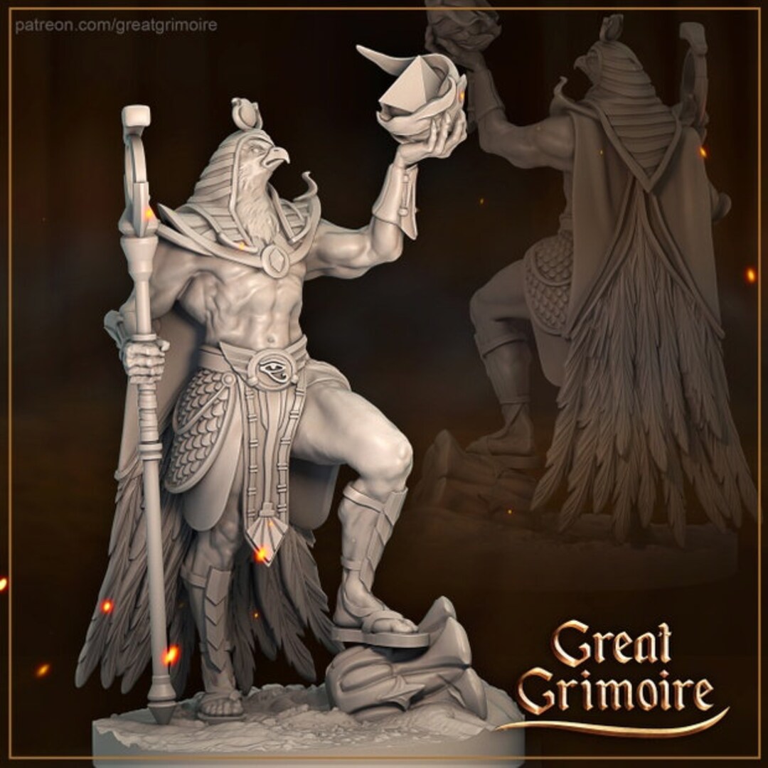 Ra, God of Sun 3D Printed Resin Model Ideal for Dnd, RPG, Table Top ...