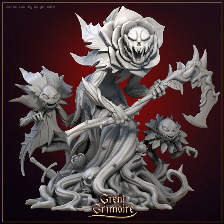 Ravenous Roses 3D Printed Resin Model Ideal for Dnd, RPG, Table Top ...