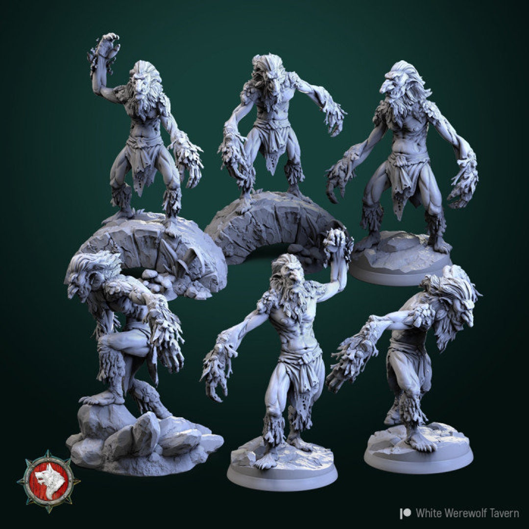 Trolls Set of 6 3D Printed Resin Model Ideal for Dnd, RPG, AOS, Table ...