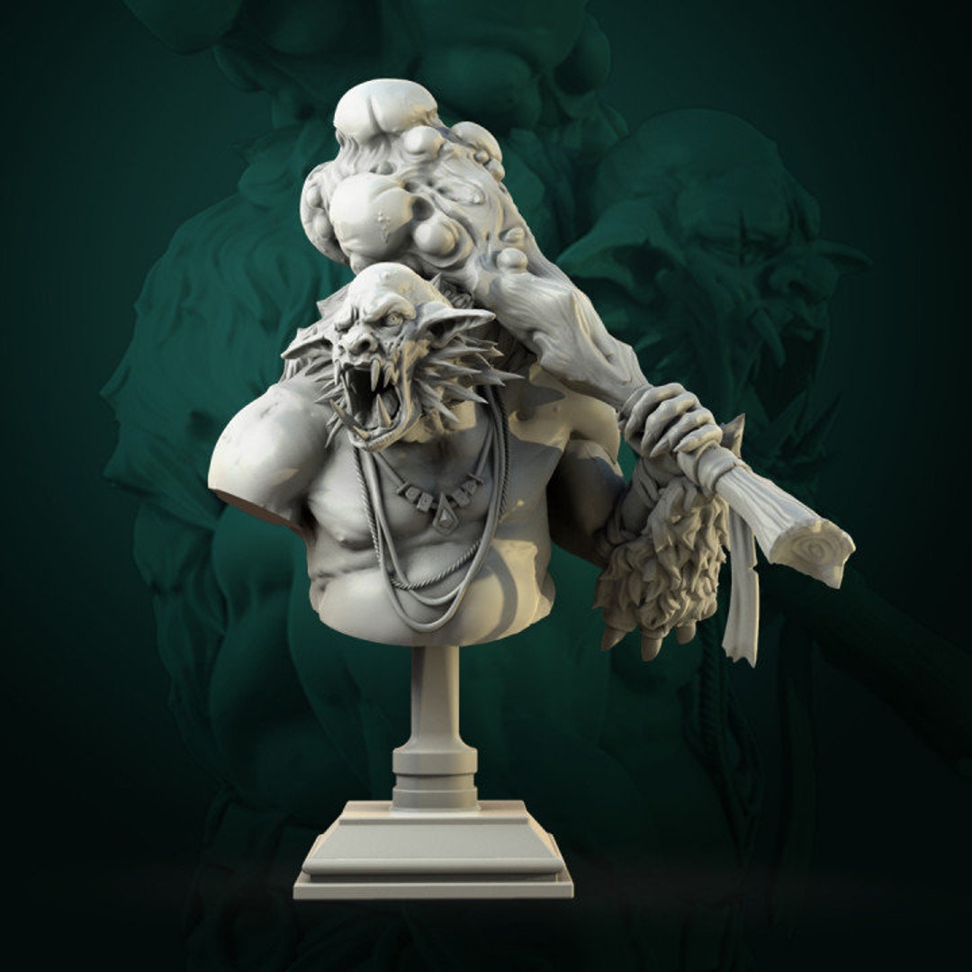 Fomorian Bust Display Piece Ideal For, RPG, Dnd, Table Top Gaming ...
