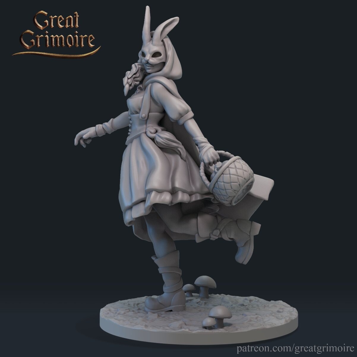 Little Red Riding Rabbit 3D Printed Resin Model Ideal for Dnd, RPG ...
