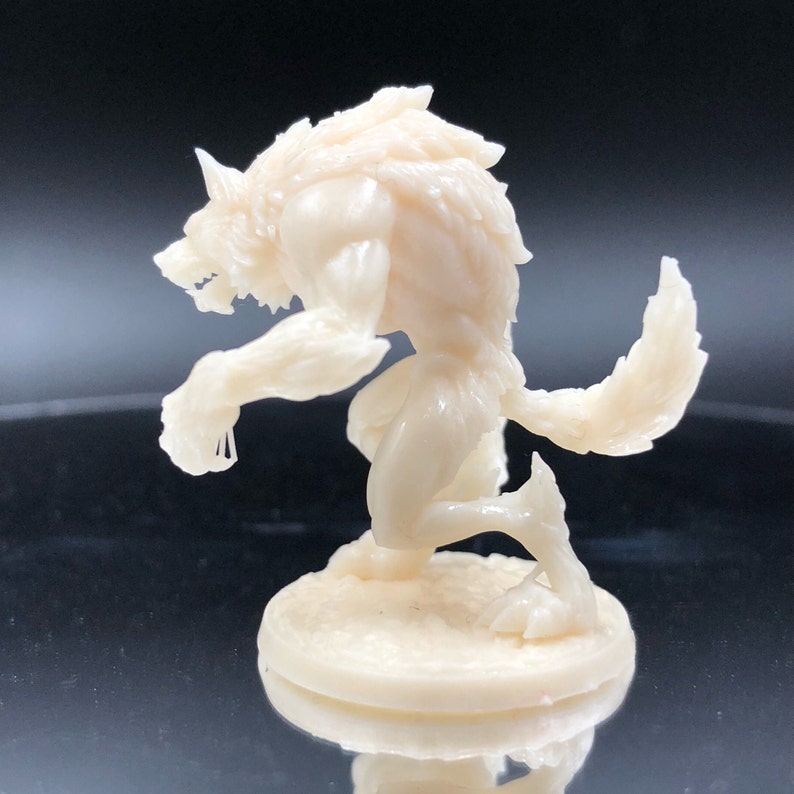 Werewolf Miniature-hunched 3D Printed Resin Ideal for Dnd - Etsy