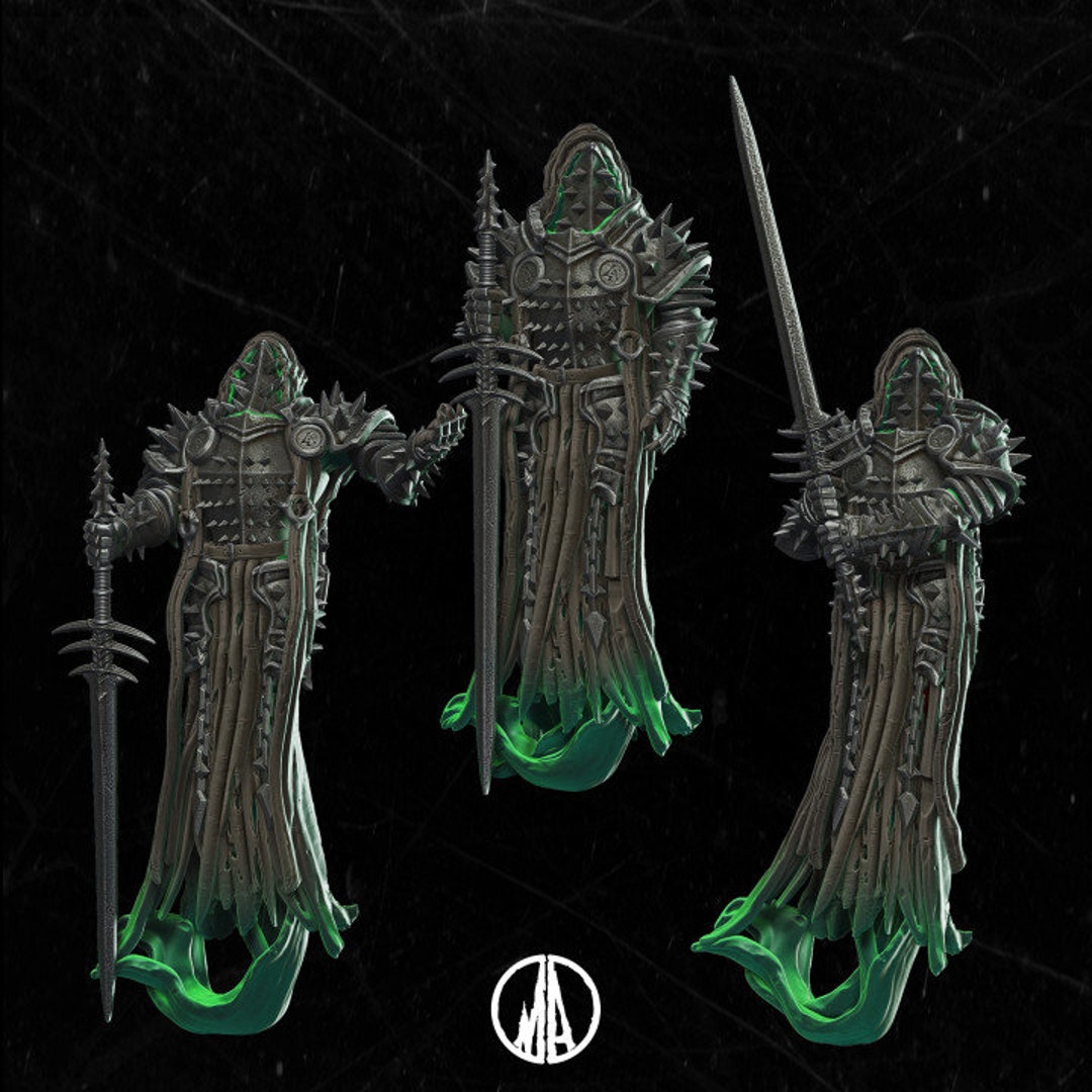 Damned Swordsman Monolith Arts 3D Printed Resin Model Ideal for RPG ...