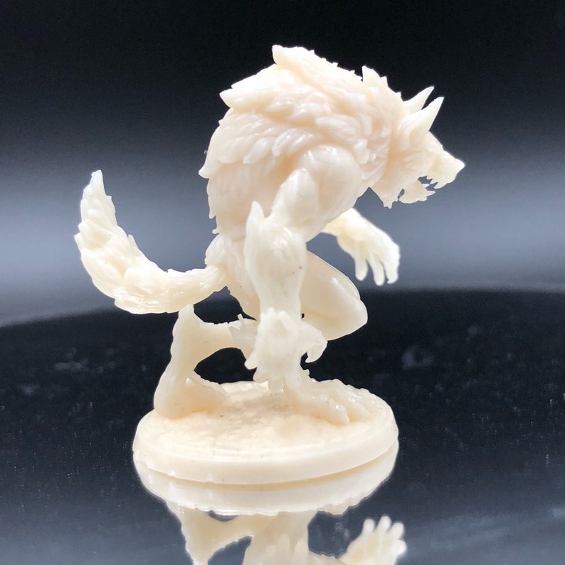 Werewolf Miniature-hunched 3D Printed Resin Ideal for Dnd - Etsy