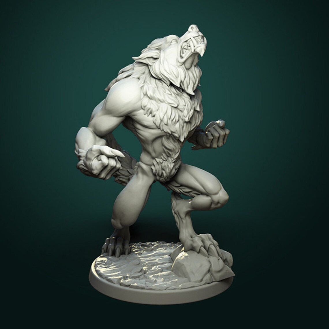 Werewolf Miniature-dramatic Pose - Etsy UK