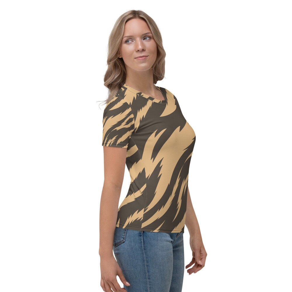 Tiger Stripe Women's Full Print T-shirt, Gift for Her, Birthday Gift ...