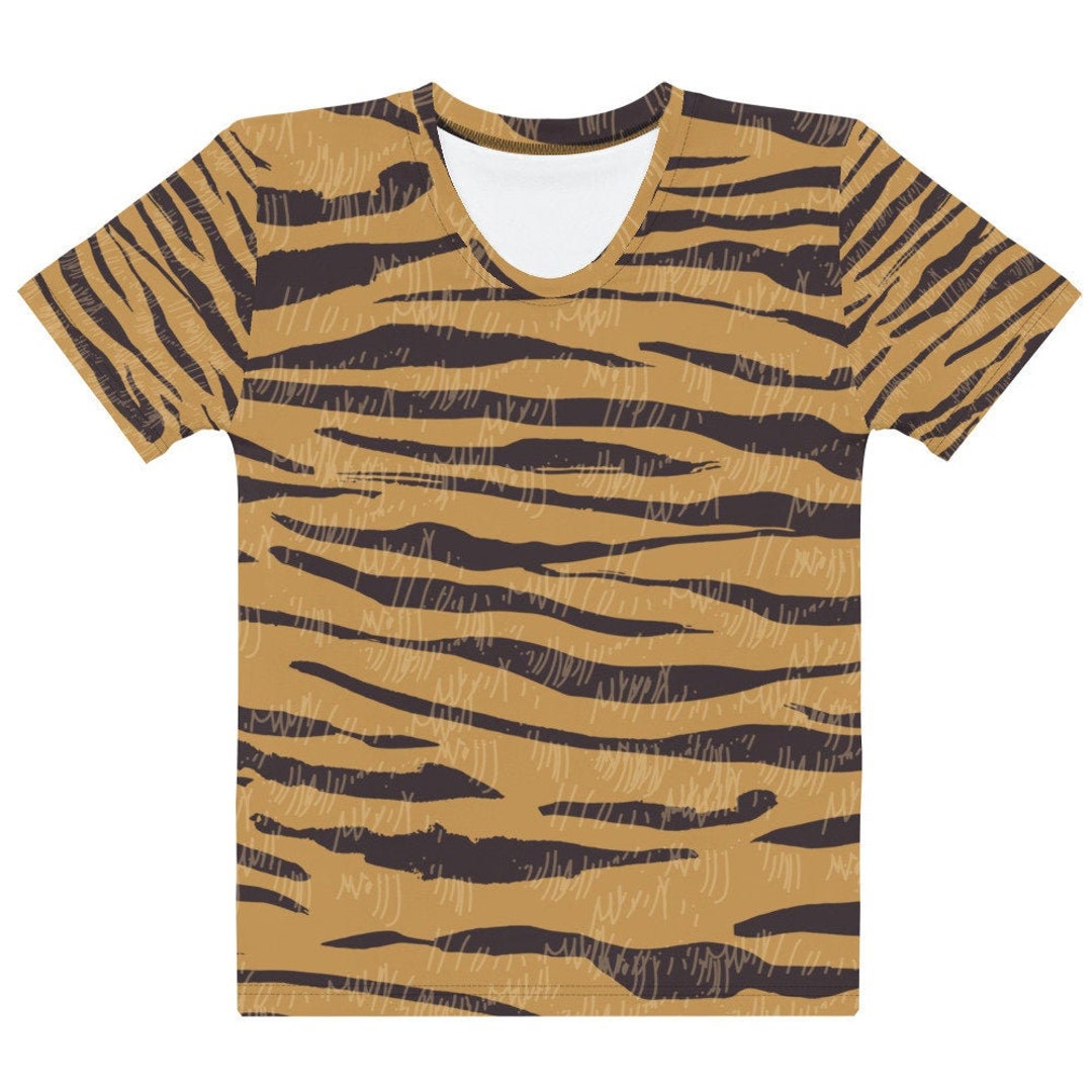 Tiger Stripe Print Women's T-shirt, Animal Design - Etsy
