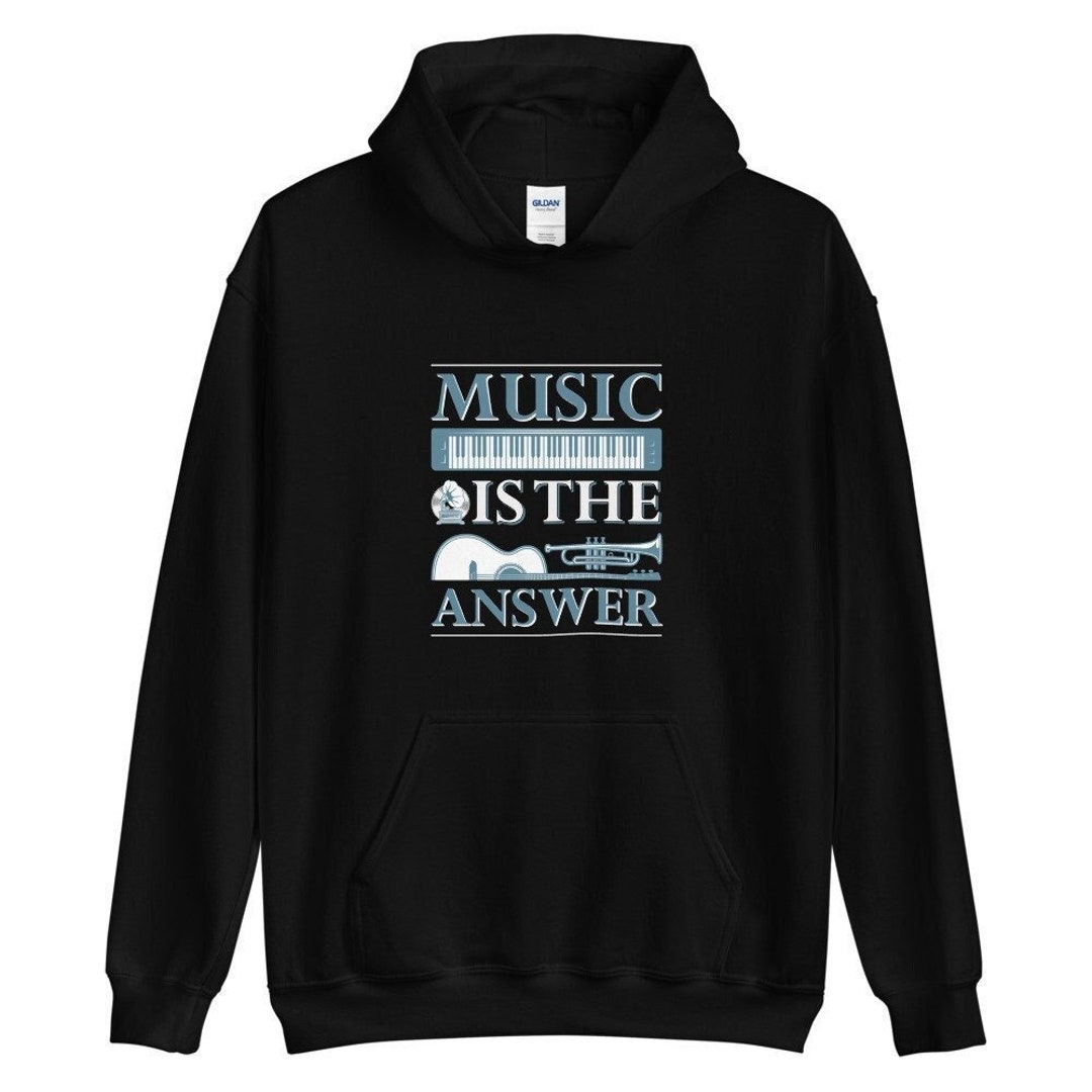 Music Designer Front and Back Print Unisex Hoodie, Gift for Him, Gift ...