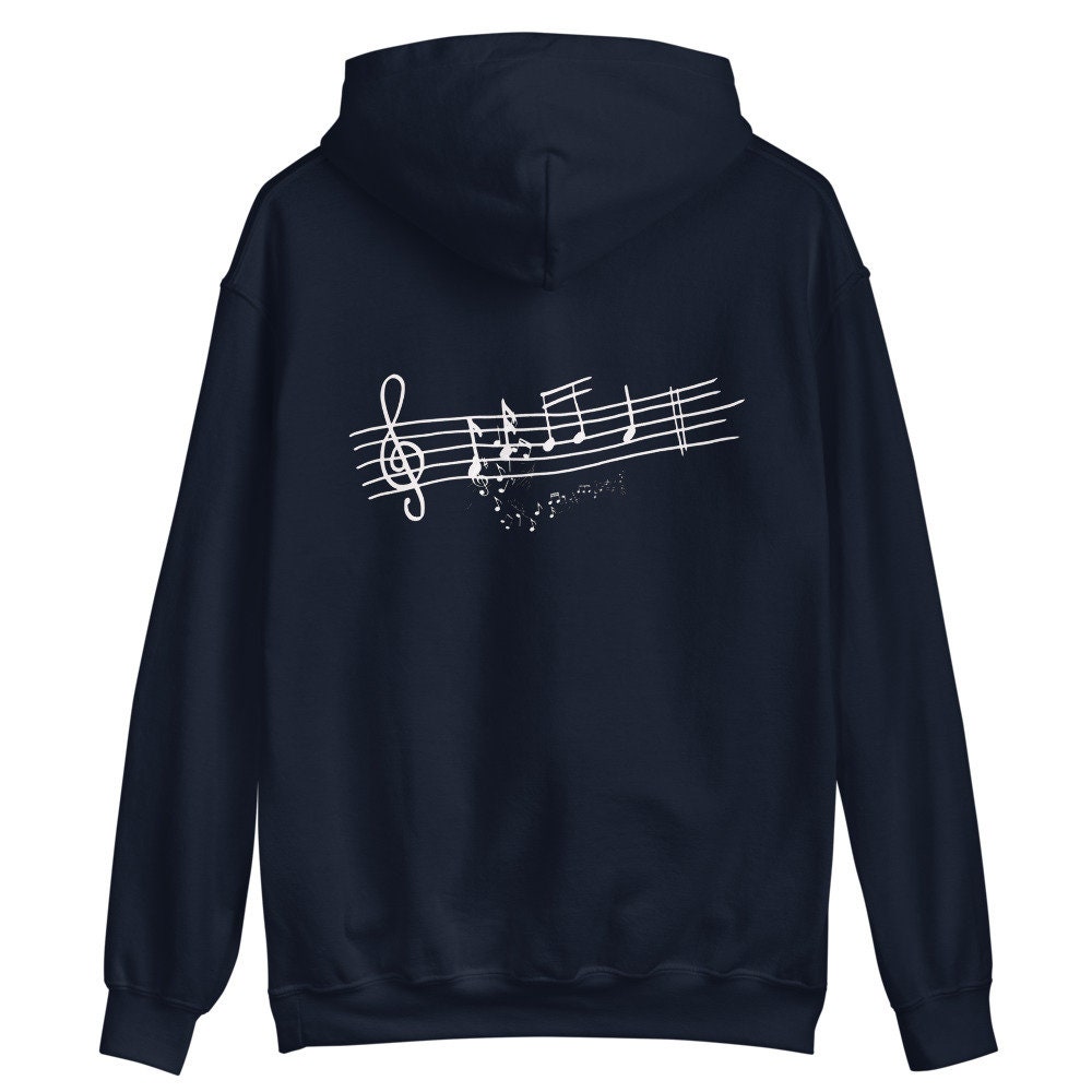 Music Designer Front and Back Print Unisex Hoodie, Gift for Him, Gift ...