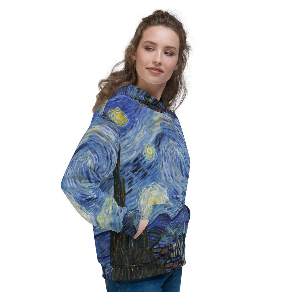 Vincent Van Gogh Starry Night Designer Unisex Hoodie, Gift for Her ...